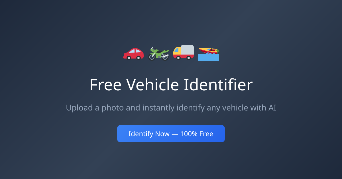 Free Vehicle Identifier - Identify Vehicles by Picture Online